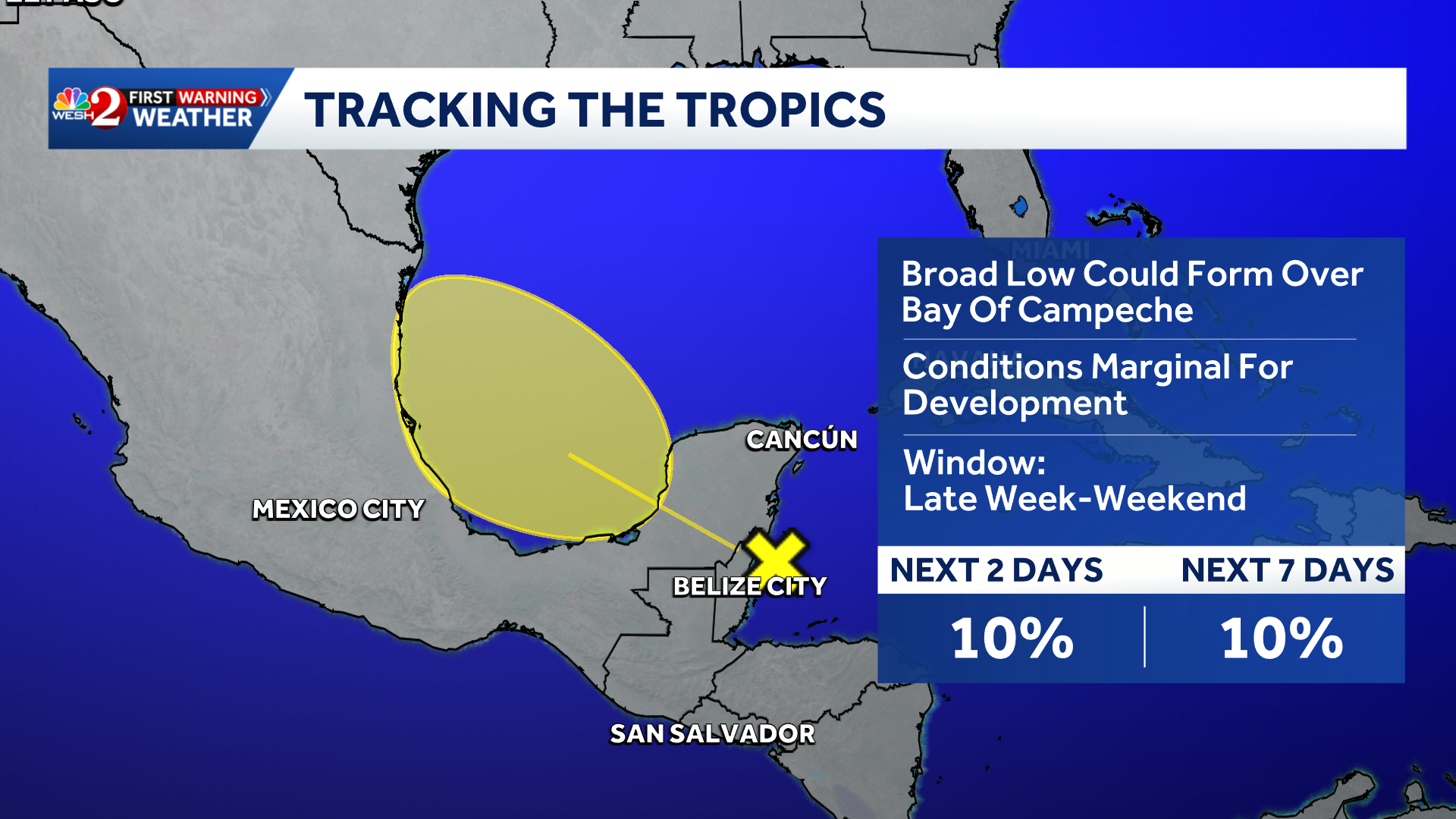 NHC tracks area of interest in the Gulf for potential tropical development