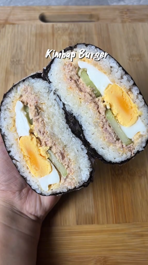 How to make a delicious kimbap rice burger at home