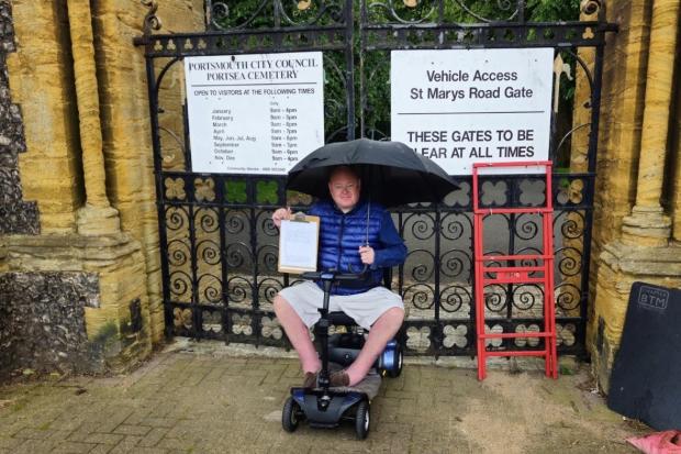 Man who visits cemetery 5 times a day protesting against housing plans