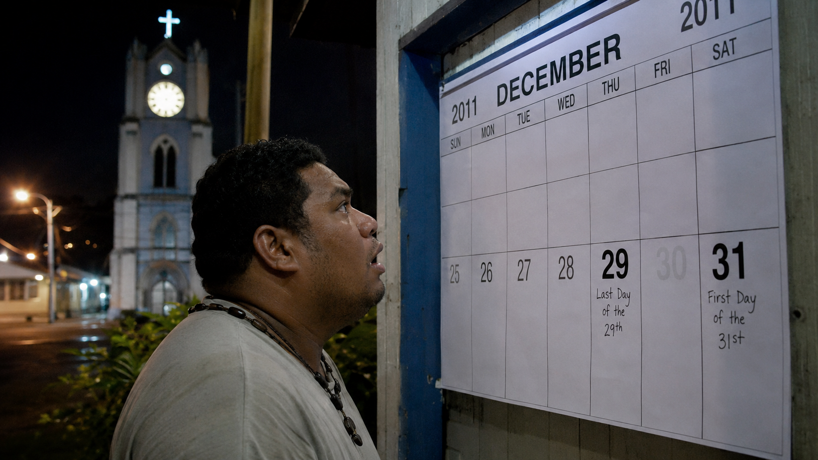 The day Samoa skipped December 30 in 2011