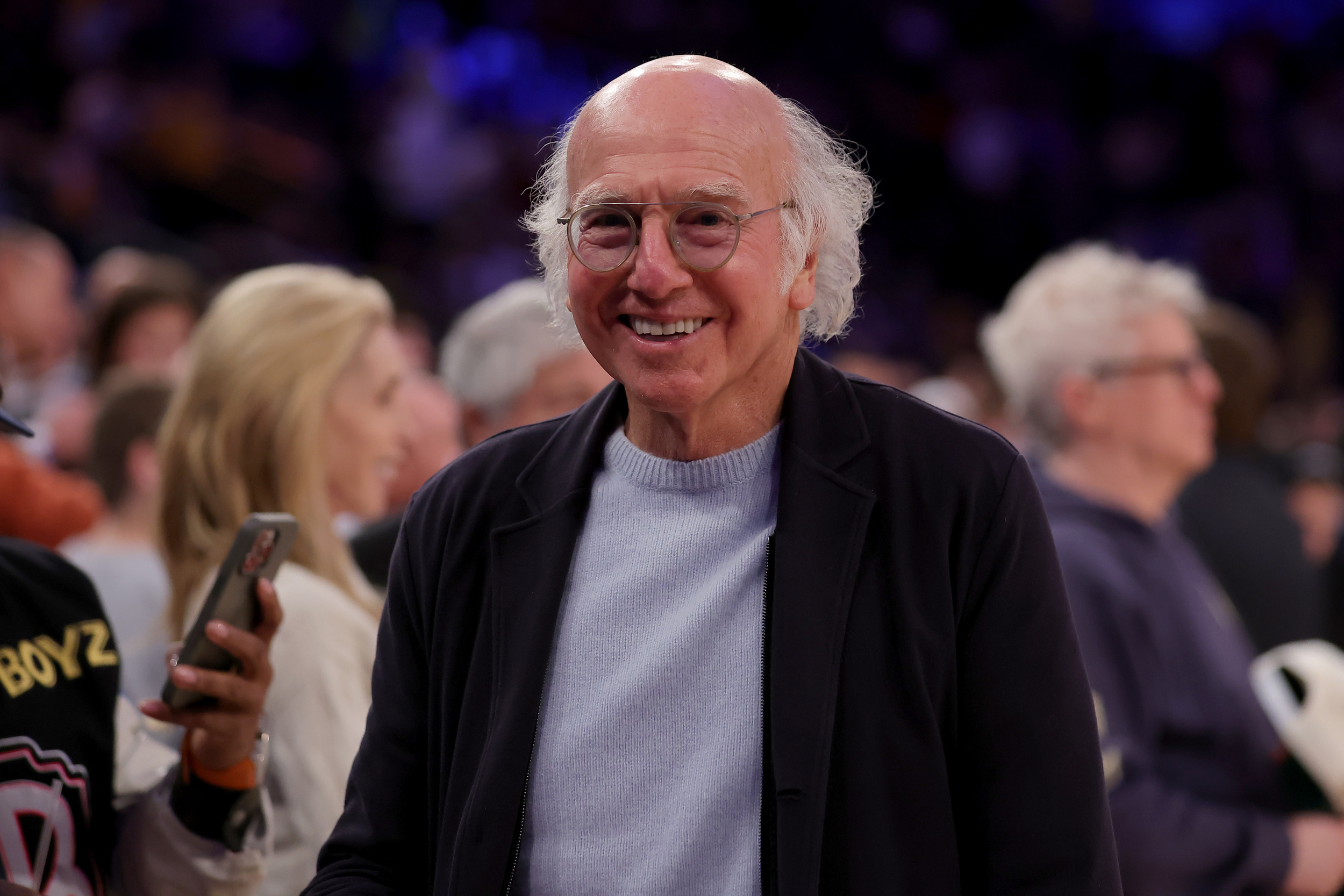 Watch: Larry David had an outrageous reaction to Josh Hart’s missed layup