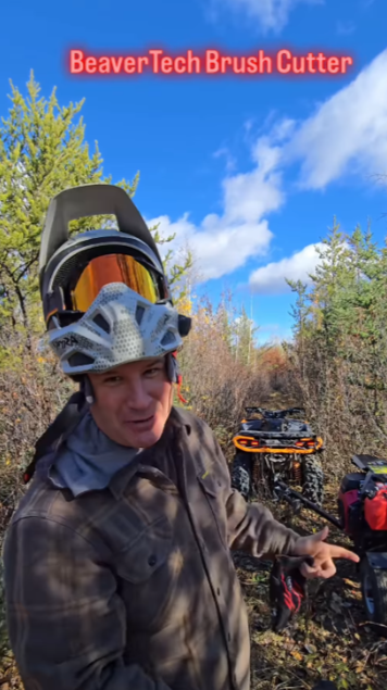 This brush cutter makes trail clearing easy
