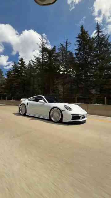 White Porsche Turbo S mountain shoot with Vossen wheels