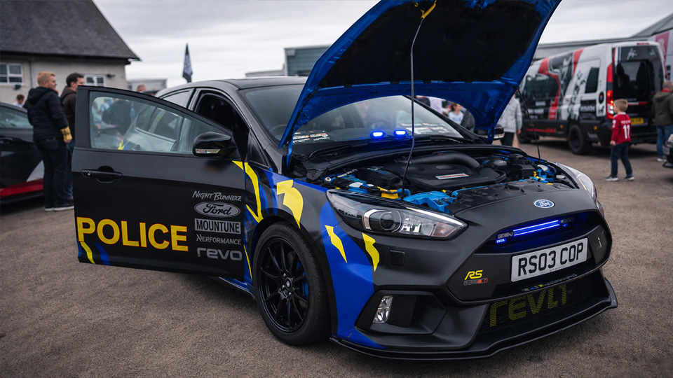 What happens when a police car gets more power?