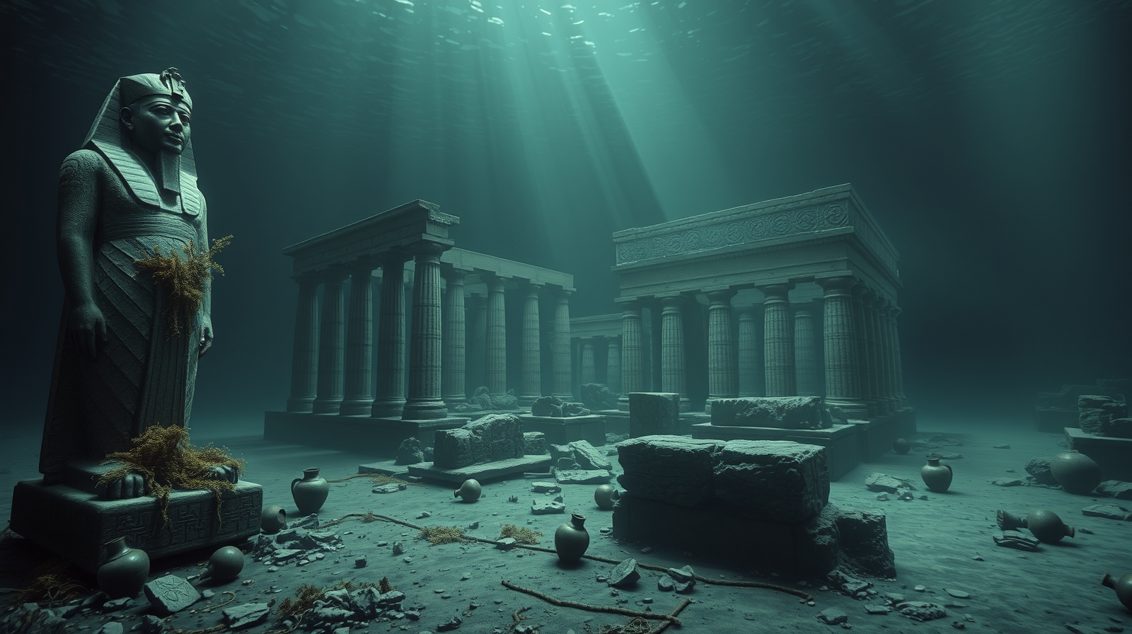Egypt's lost underwater city reveals gold jewellery, silver treasures ...