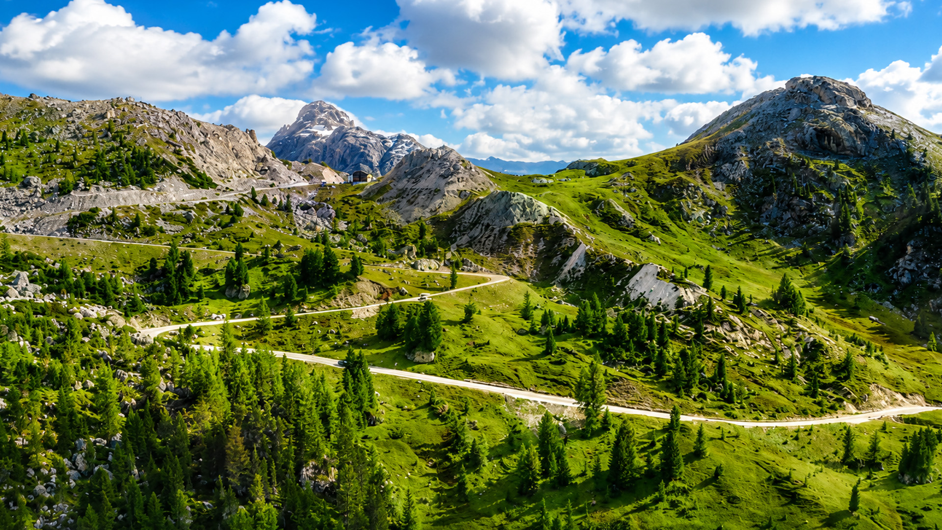 A route carved through the mountains