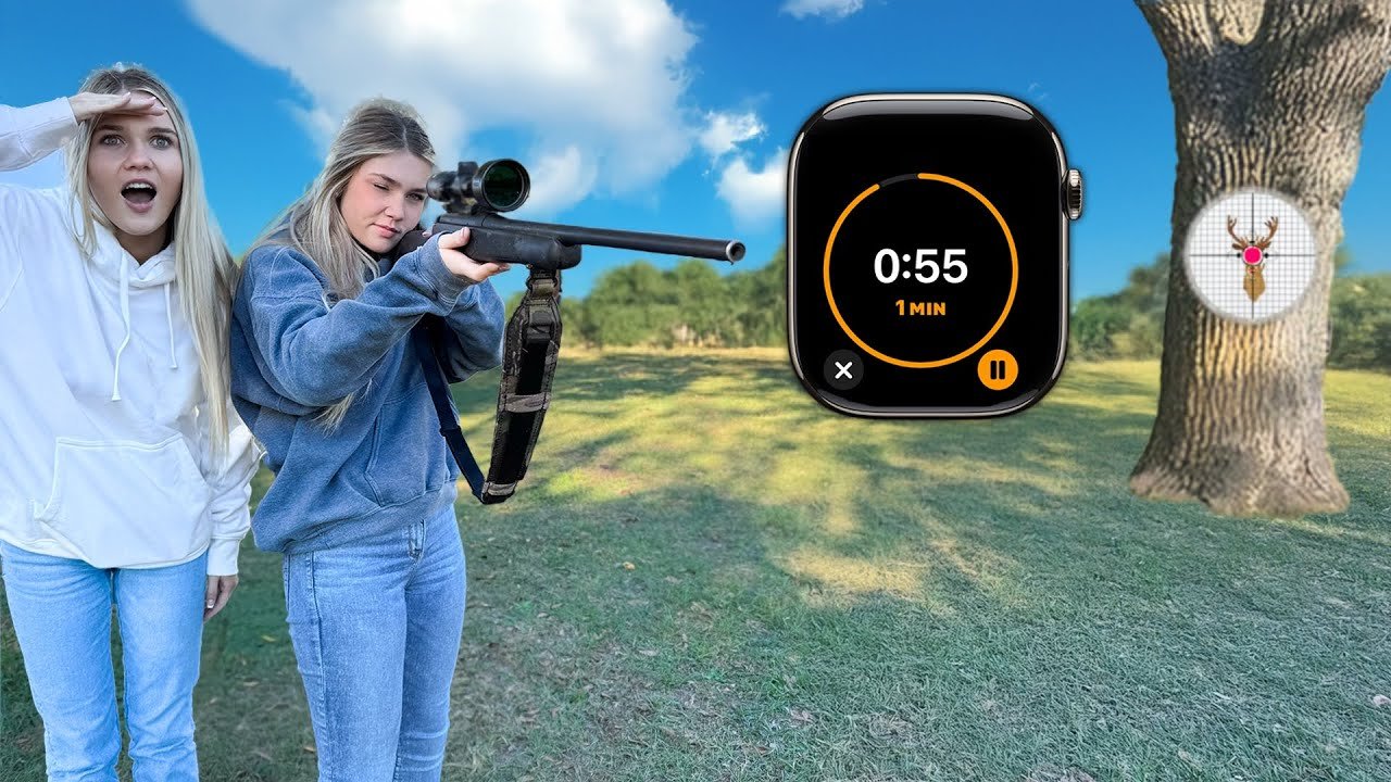 Twins test a precision rifle at the range