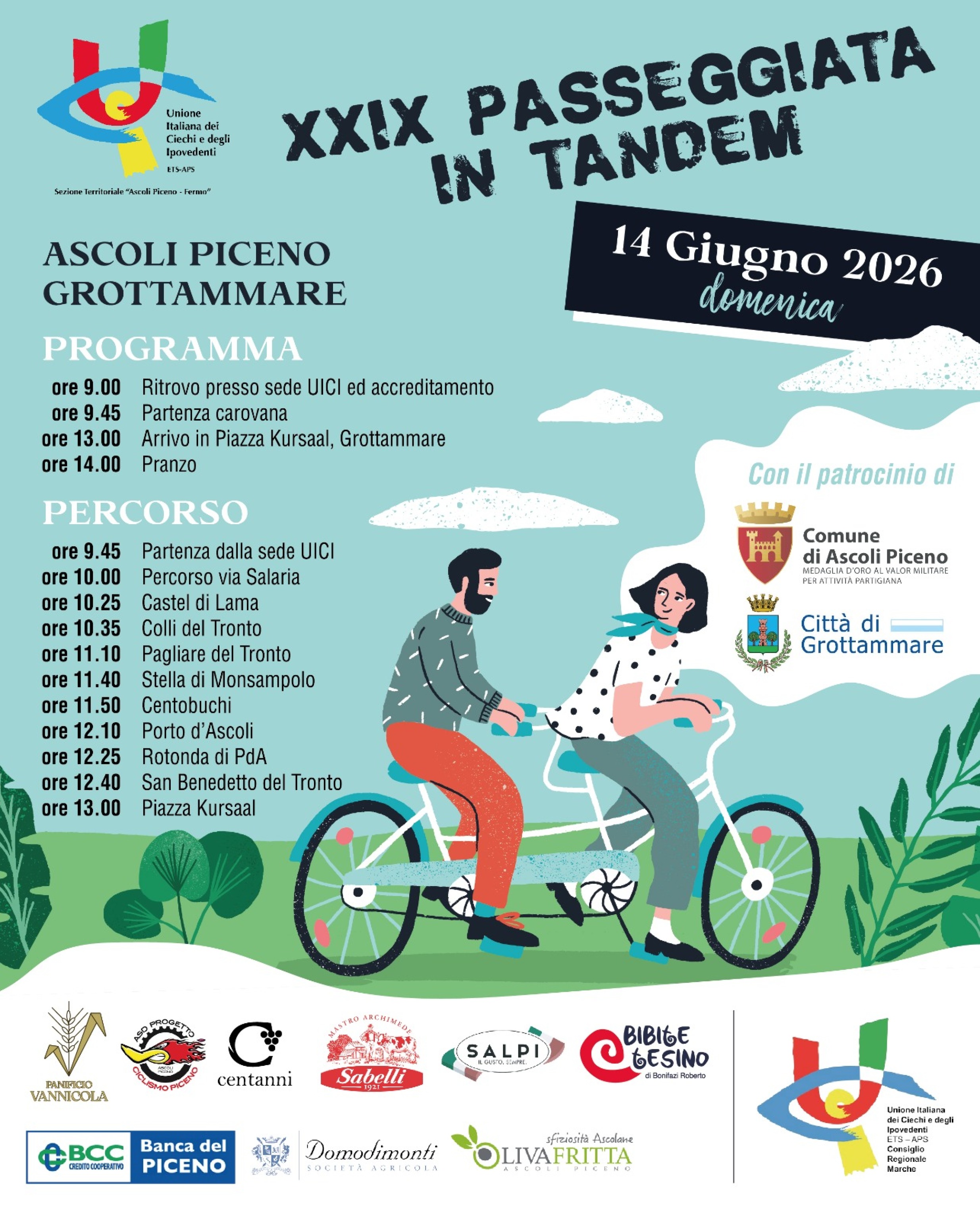 Tandem Ascoli-Grottammare, inclusione in bicicletta con Fiab e Decathlon