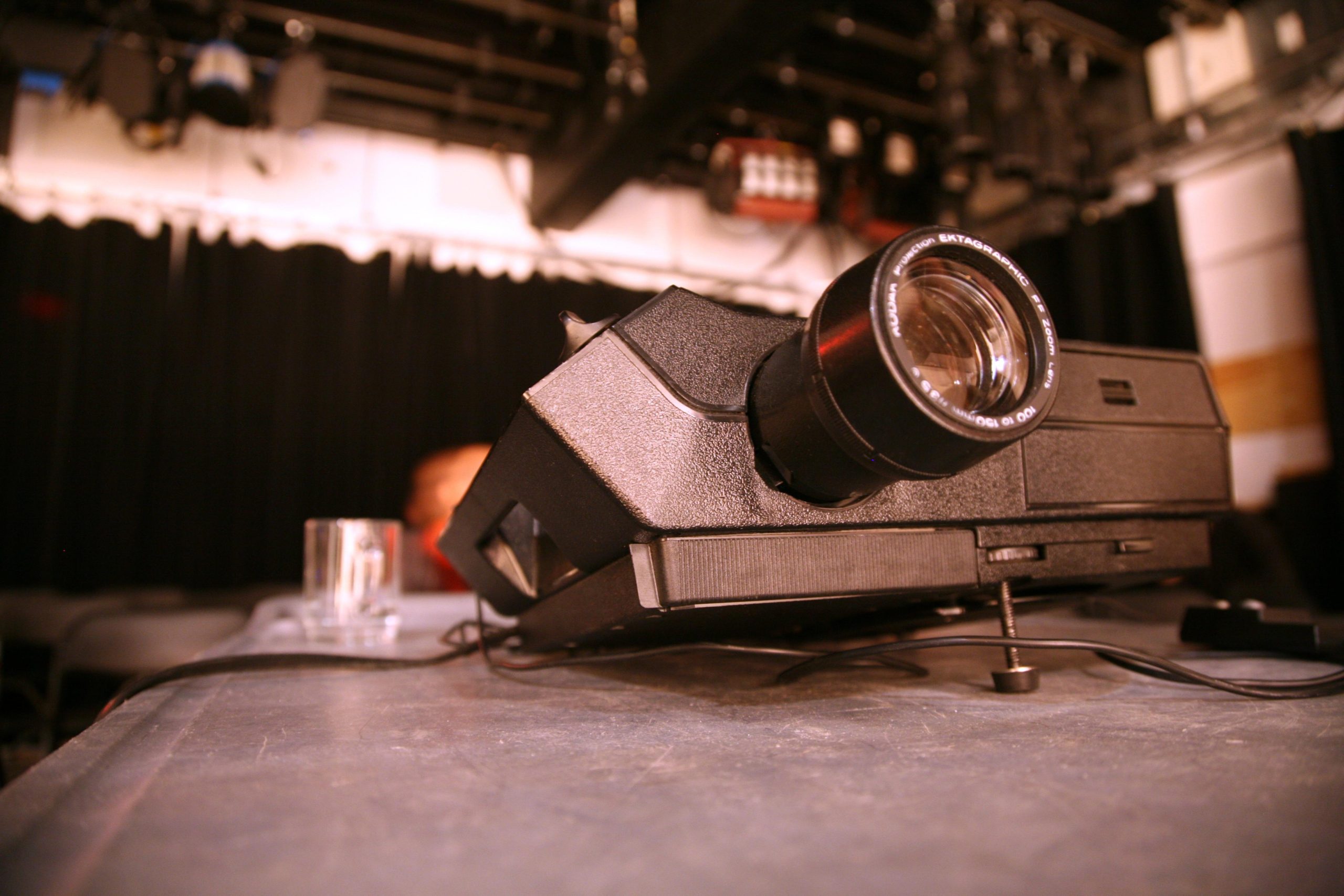 Old slide projectors and carousels that photography buffs will actually buy