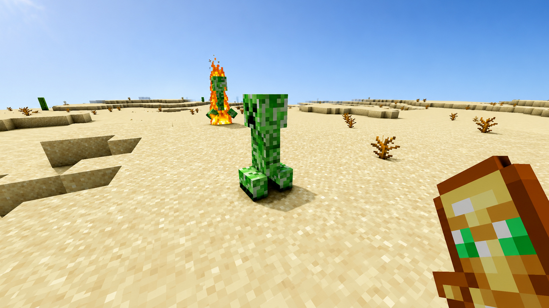 How do you play creeper PvP in Minecraft?