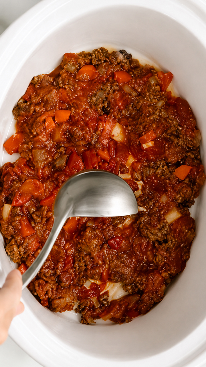 Hearty slow-cooker lasagna recipe with savory sausage