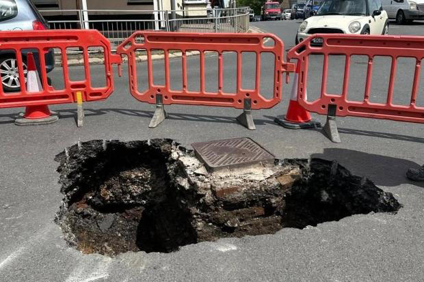 Works update after large sinkhole appears in busy south Essex road