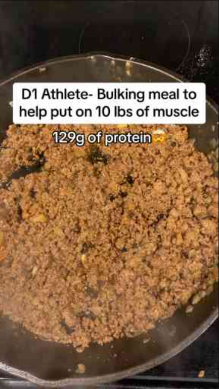 Big protein meal for strength and recovery