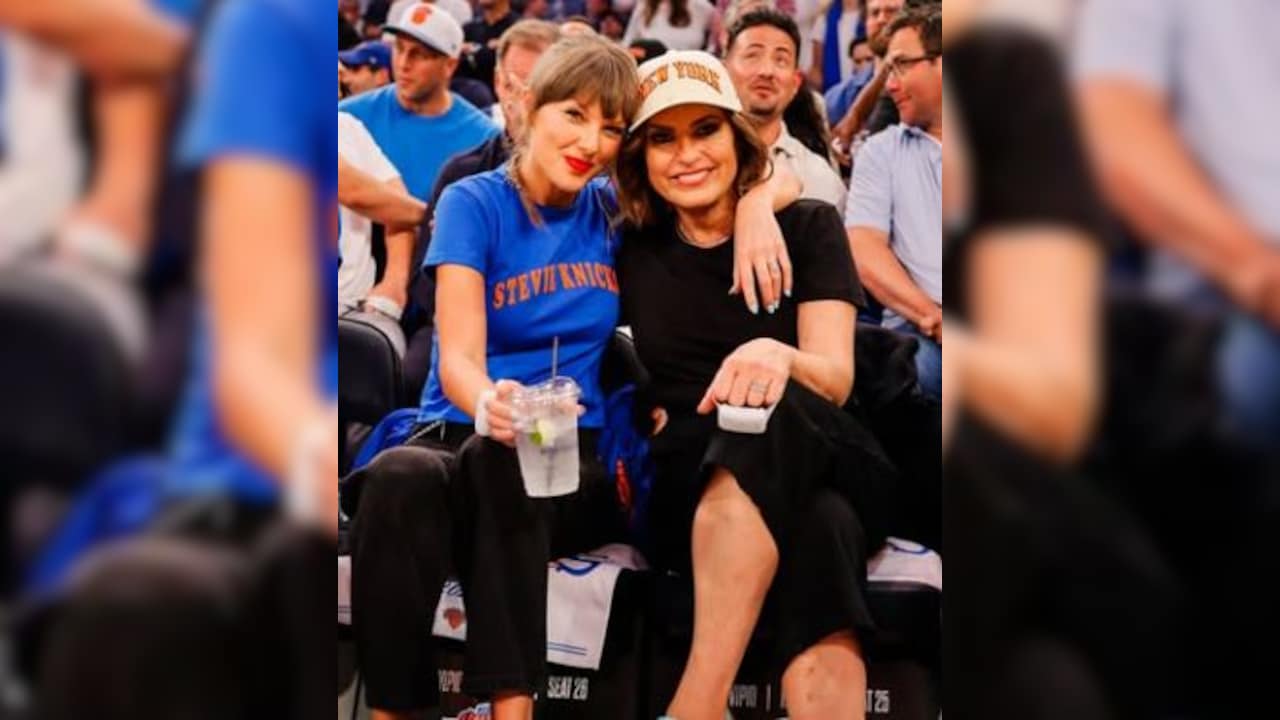 Taylor Swift and Mariska Hargitay twin in matching Knicks-inspired T ...