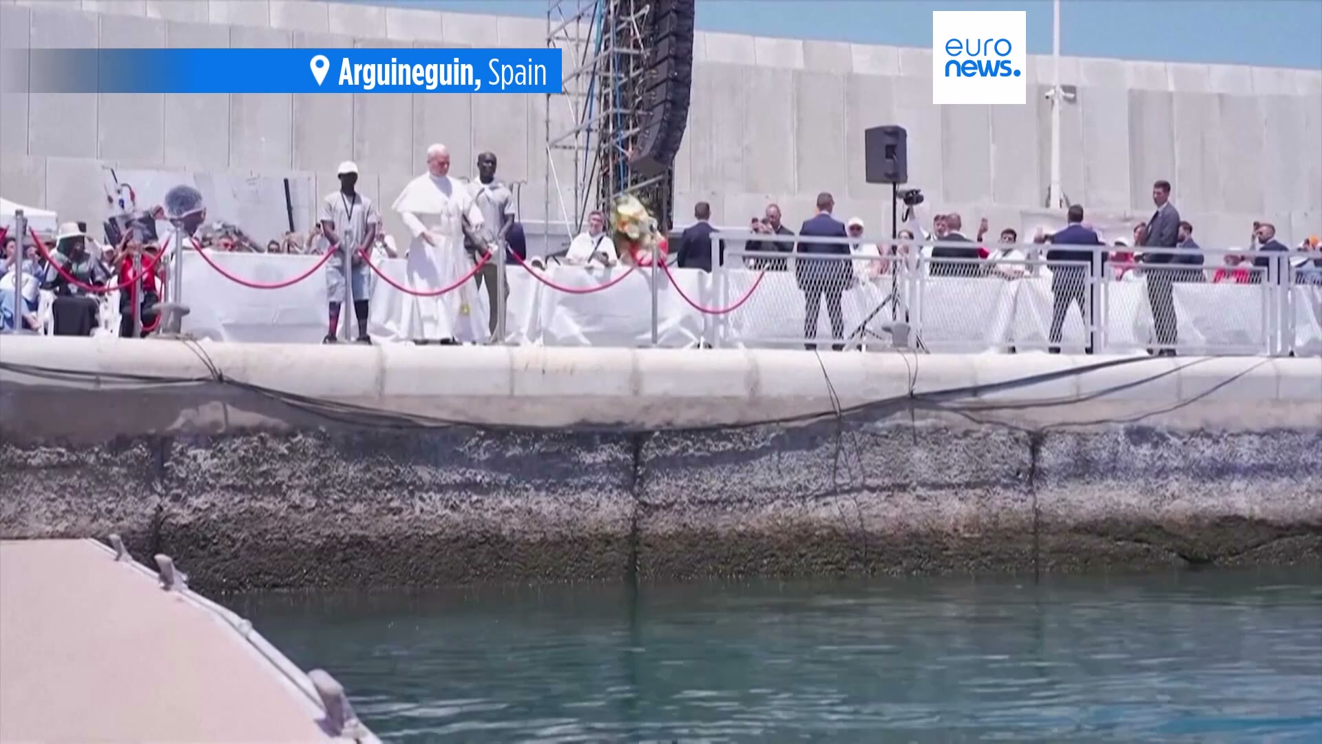 Pope Leo XIV casts wreath into sea in memory of migrants lost on ...