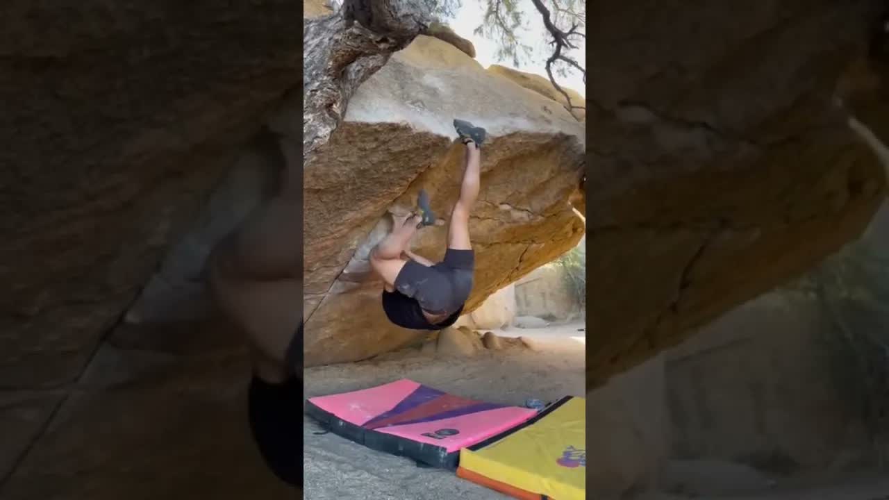 Rock climbing feet first - Yabo Roof v3
