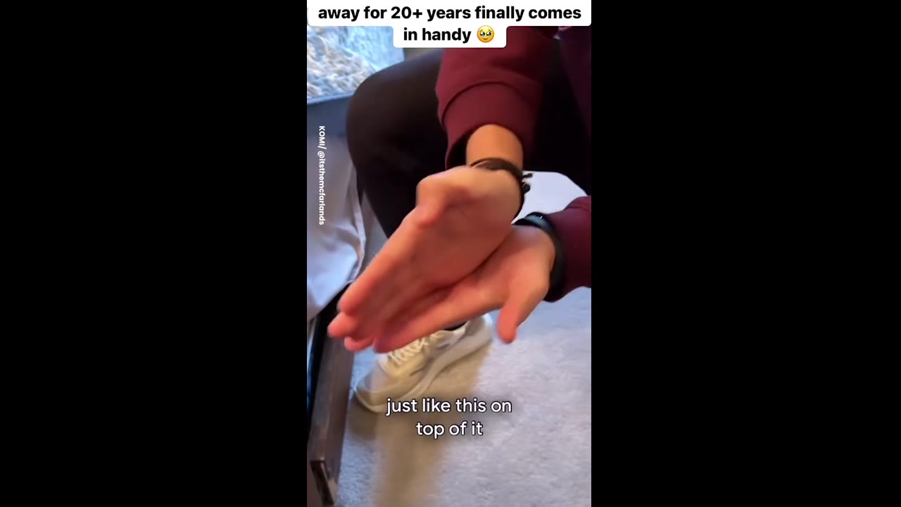 He's saved this part for 20 years!