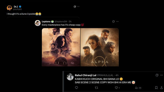 Did Alpha Makers COPY Dune poster? Netizens point out crazy similarities