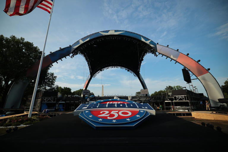First look inside the UFC octagon on White House lawn ahead of fight