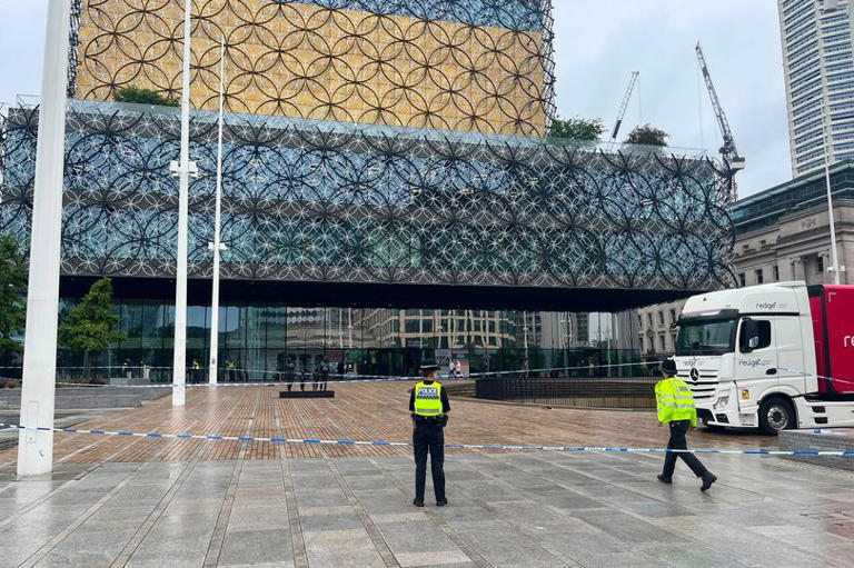 Birmingham double stabbing horror as man fights for life and police swarm