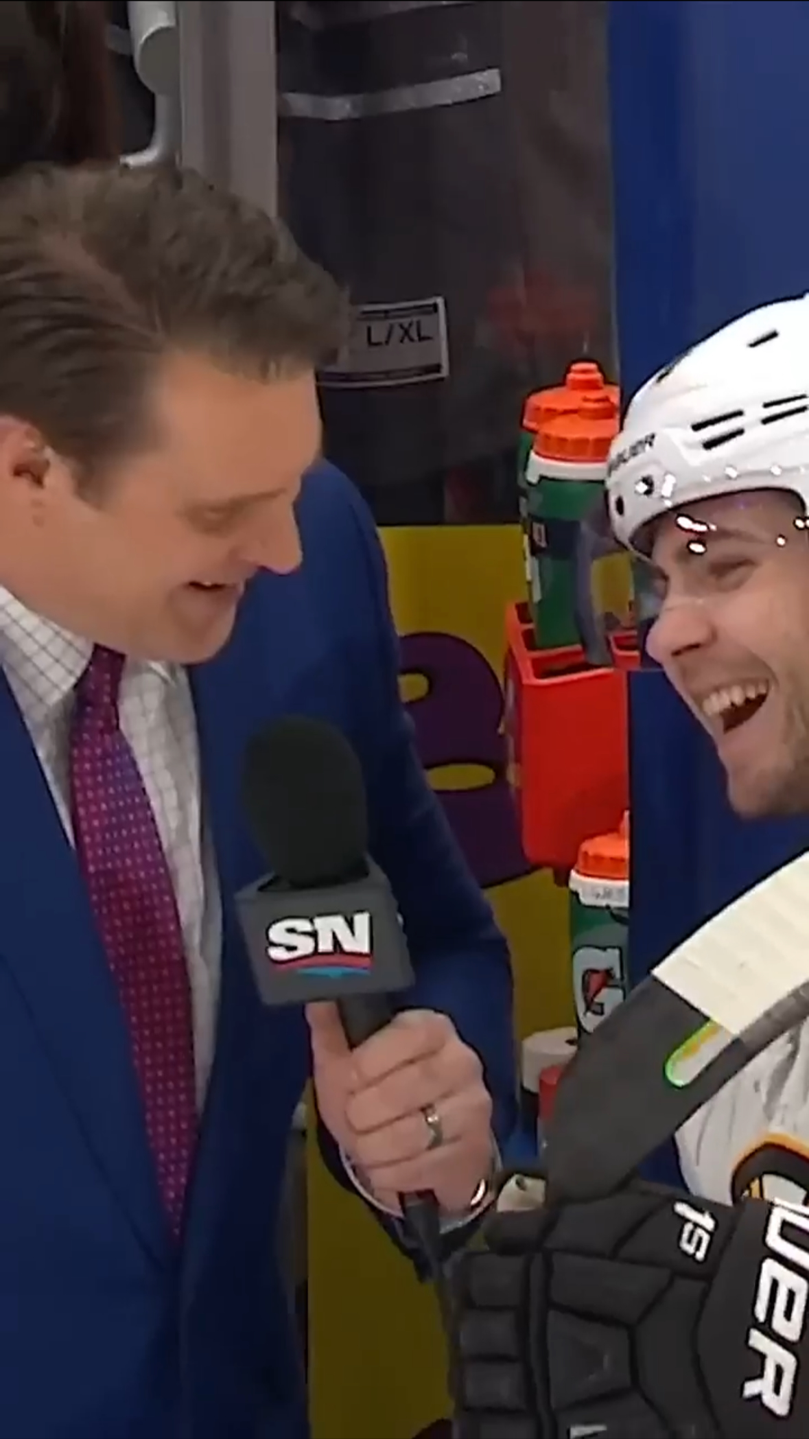 Boston Bruins father-son interview: A touching moment