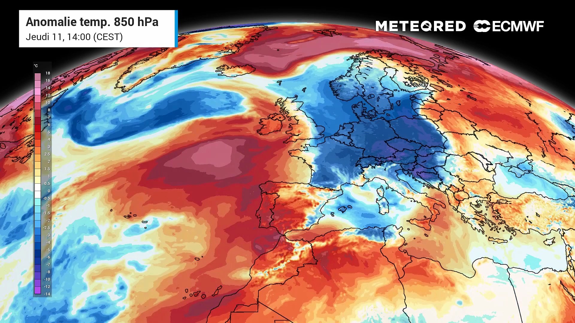 Anomalies des masses d'air