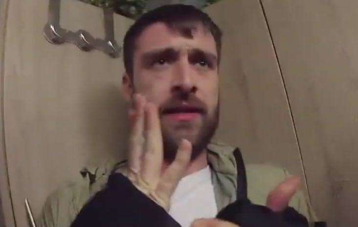 Footage reveals moment drug dealer arrested after hiding in kitchen at ...