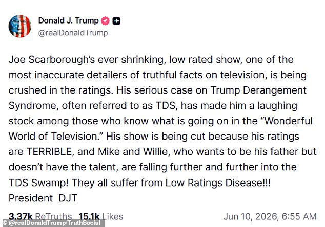 Morning Joe abruptly stops broadcast to address Truth Social post from ...
