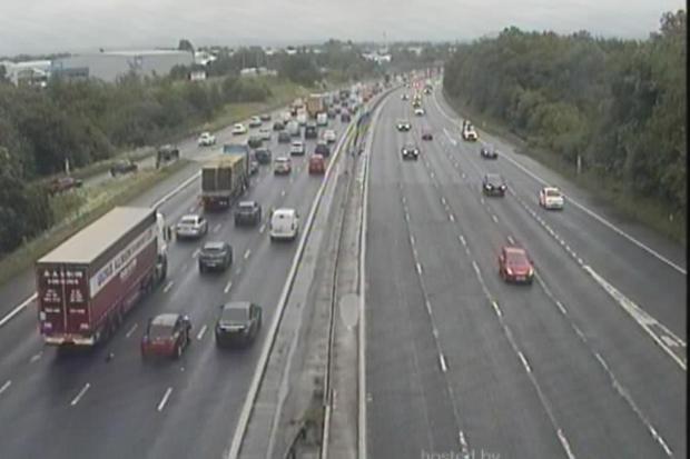 M6 partially blocked and traffic building - here's why