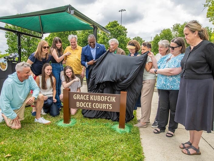 Bocce courts named in honor of community leader
