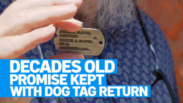 An 80-year-old promise ends with a WWII dog tag's return to Texas
