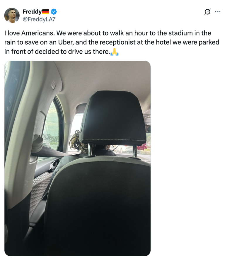 That viral German tourist is still road tripping and it's so wholesome