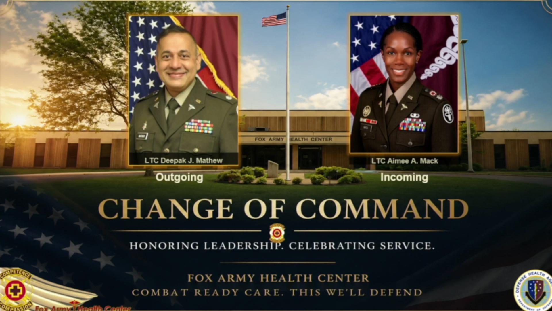 Fox Army Health Center change of command ceremony