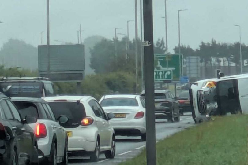 Rush hour delays after crash near busy Nottinghamshire roundabout