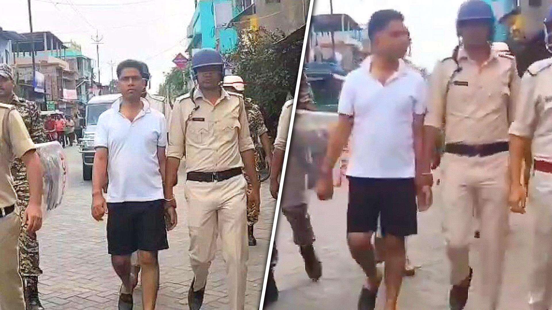 Falta strongman paraded in shorts by cops after arrest in Falta | Watch