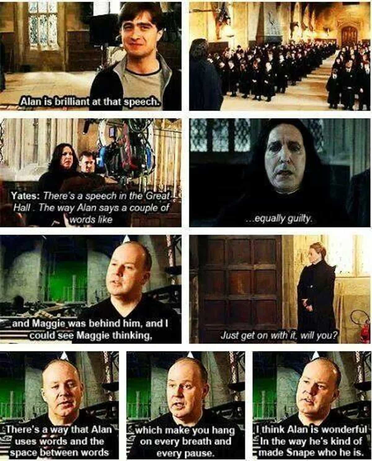 The Harry Potter cast shares their favorite Alan Rickman moments