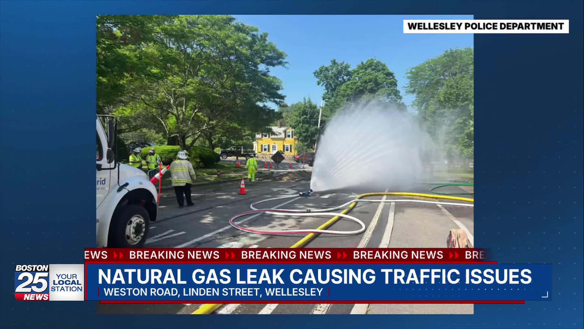 Natural gas leak in Wellesley prompts large emergency response