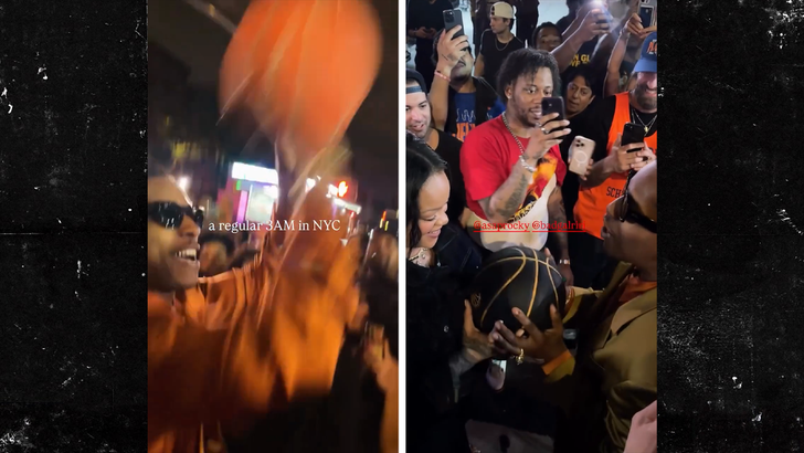 Rihanna and A$AP Rocky party with Knicks fans after NBA Finals win