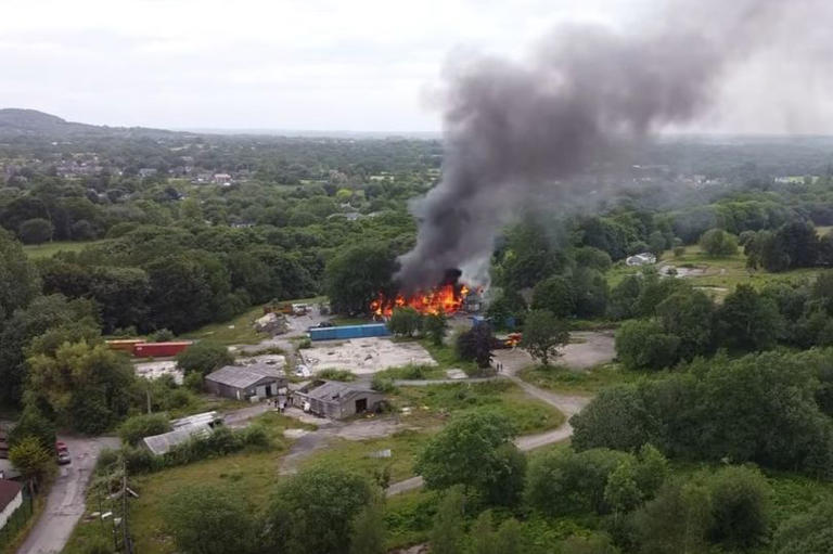Families saddened as fire rips through remaining castle building at the ...