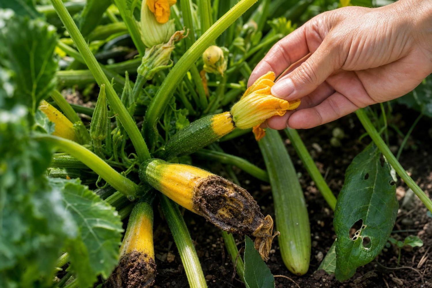 Pourquoi vos mini-courgettes jaunissent-elles ? L'astuce imparable pour ...