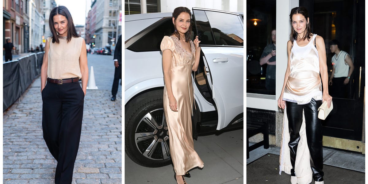 Katie Holmes can’t stop wearing nude hues