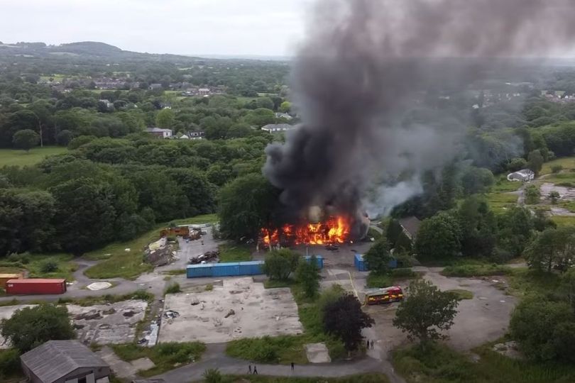 Families saddened as fire rips through remaining castle building at the ...