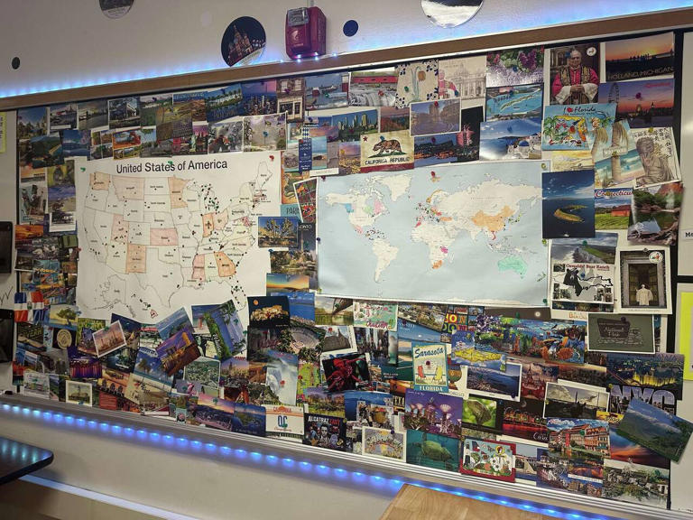 Jefferson Middle students explore the world through postcards