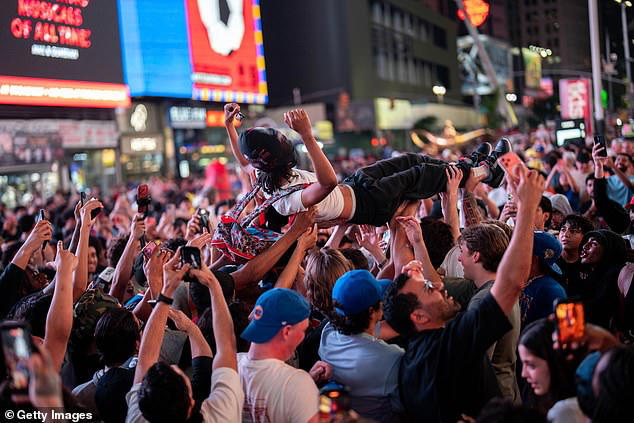 Pandemonium in New York as Knicks fans flood the streets after historic ...