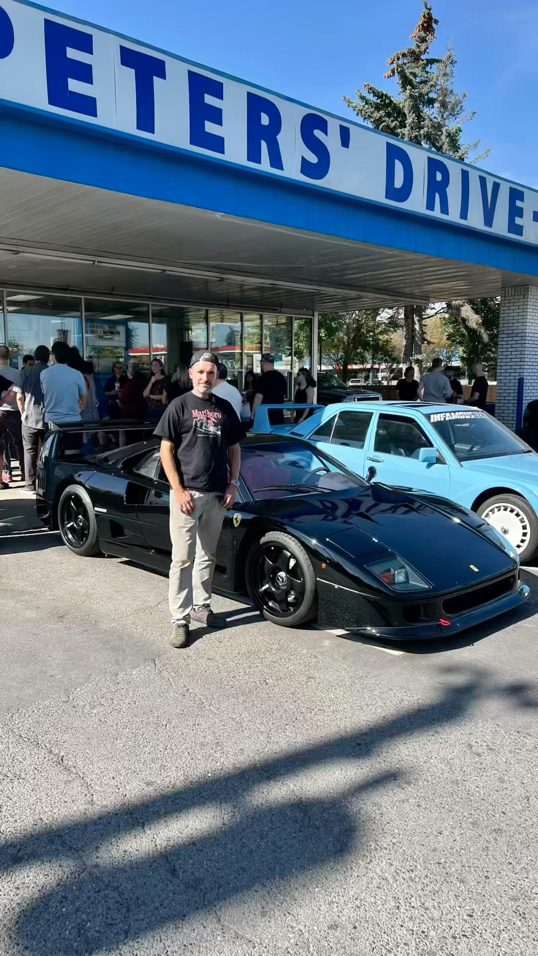 Exploring the unique experience of driving a black Ferrari F40