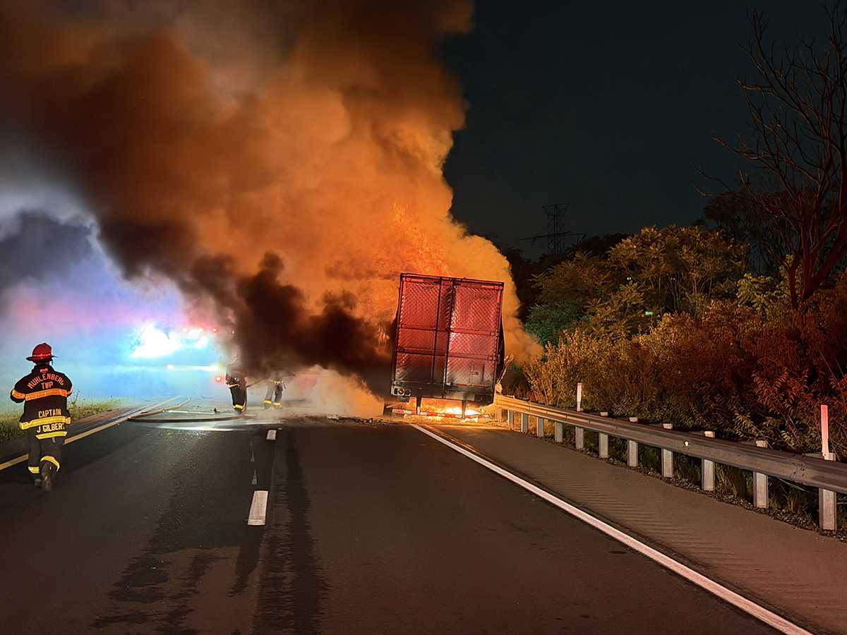Tractor-trailer hauling Turkey Hill iced tea goes up in flames | Photos