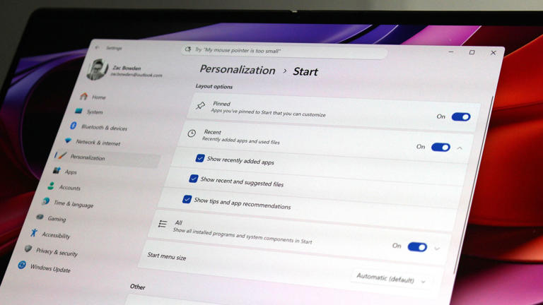 Hands-on with Windows 11's updated Start menu customization features