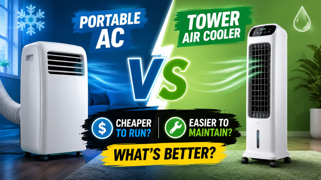 Portable AC vs tower air cooler: Which is cheaper to run and easier to ...