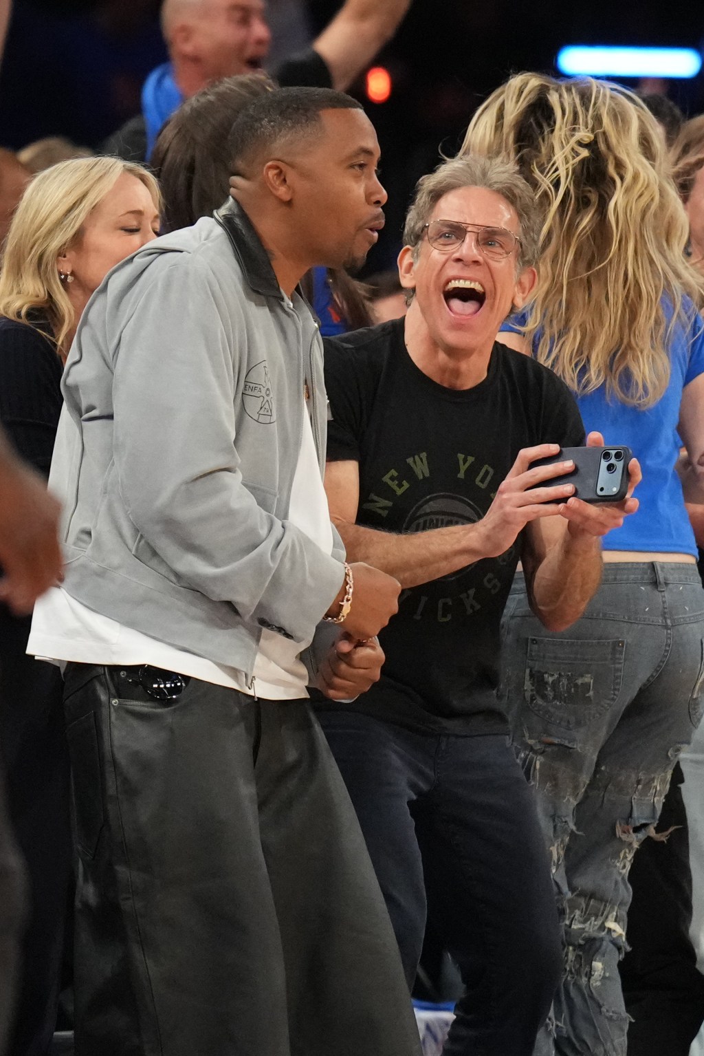 Celebrity row lost its collective mind over the Knicks’ historic Game 4 ...