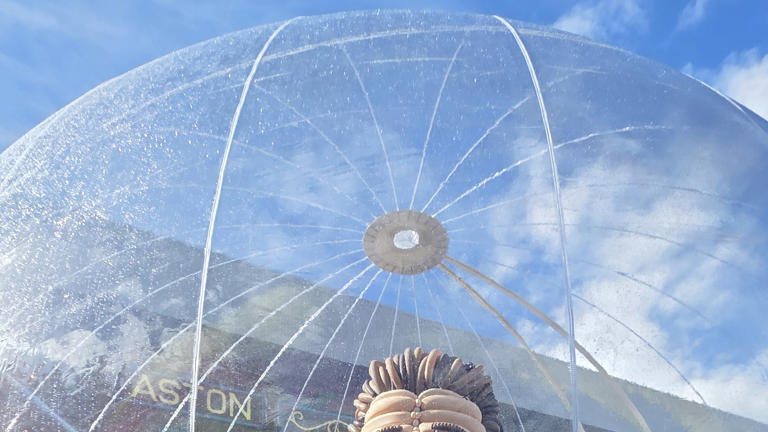 Kirkham artist creates giant World Cup balloon trophy at Aston Villa